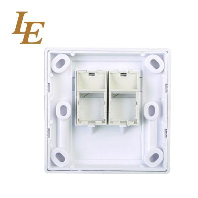 China 3 Port Keystone Jack Socket de la placa frontal de la red Cat6 UTP RJ45 con panel de parches y conector de cable de red en venta