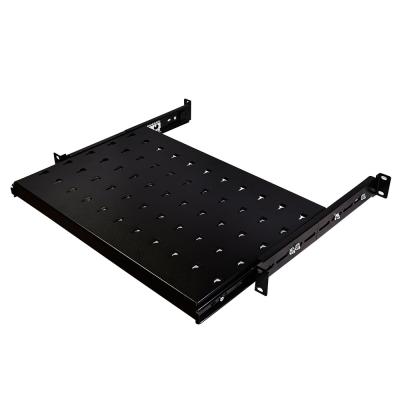 Китай 19-дюймовая ширина 440 мм глубина 550 мм металлические фиксированные аксессуары для серверного шкафа выдвижная полка для сетевого шкафа продается