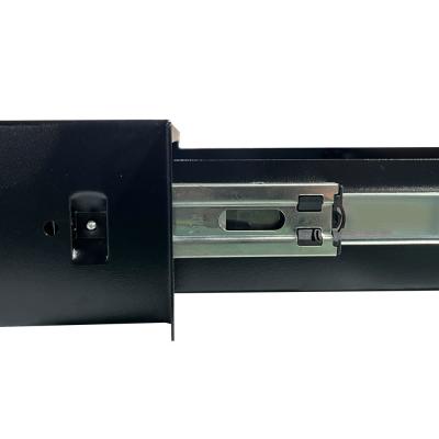China Diseño personalizado 19 pulgadas 1U 2U 3U 4U cajón de gabinete deslizante con cerradura para estante estándar Instalación de cajón de metal de acero en venta