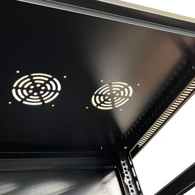 China 5mm Tempered Glass Front Door 2. Data Center Server Cabinet with Top and Bottom Entry for sale