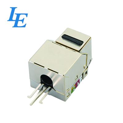 China Weißes Netz Trapezfehler-Jack für Ethernet-Netzwerk Phosphor-Bronzen-Material zu verkaufen