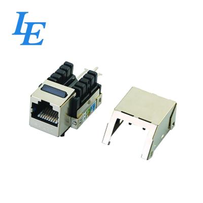 China Weißes Netz Trapezfehler-Jack für Ethernet-Netzwerk Phosphor-Bronzen-Material zu verkaufen