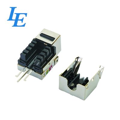 China Weißes Netz Trapezfehler-Jack für Ethernet-Netzwerk Phosphor-Bronzen-Material zu verkaufen