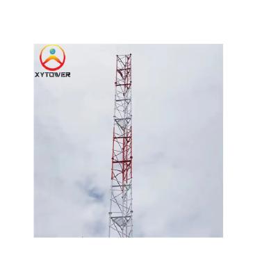 China Galvanized 3 Legs Triangular Radio Mast Telecom Self Supporting Angle Steel Lattice Tube Tower for sale