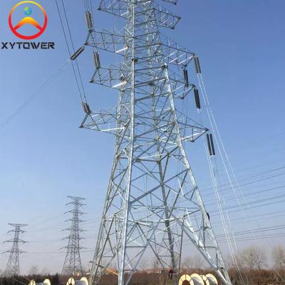 China Multi-circuit Galvanized Lattice Steel Electric Power Transmission Towers for sale