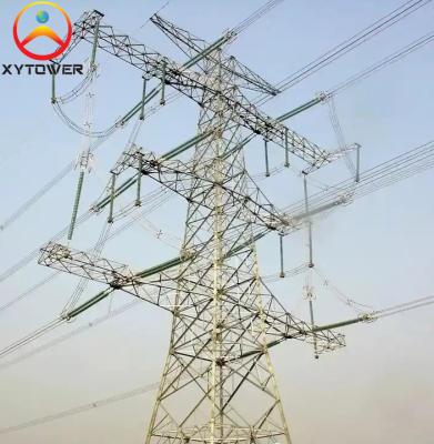 China Hot Sale 500KV Multi-circuit Angular Lattice Electrical Transmission Line Steel Tower for sale