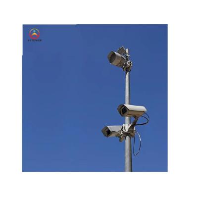 China Galvanized Q235/Q345 Steel Outdoor Security Monitoring CCTV Camera Pole for sale