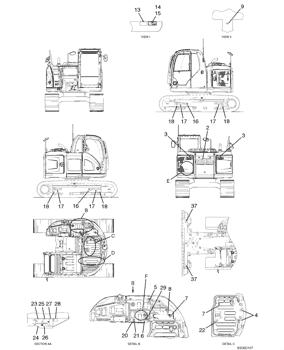 2432P2689 LABEL Kobelco parts SK135SR, SK200, SK135SR-1E, SK135SRL, SK200SR, SK135SRL-1E, SK200LC, SK200SR-1S, SK135SRLC, SK200SRLC, SK200SRLC-1S, SK135SRLC-1E, SK220, SK140SRLC, SK220LC, SK300, SK300-2, SK300LC, SK215SRLC, SK300L...