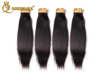 Cina Estensioni a 24 pollici diritte seriche europee naturali dei capelli dei capelli umani del nero 100% in vendita