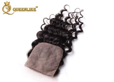 Cina La seta ha basato la chiusura riccia profonda del pizzo dei capelli umani con i capelli del bambino in vendita