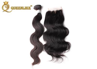 Cina Chiusura brasiliana dei capelli umani delle donne di colore, Wave naturale 3 parti di chiusura del pizzo in vendita