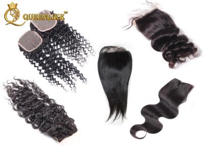 Cina Capelli di separazione liberi di Wave del corpo dei capelli umani di Dropship della chiusura non trattata vergine del pizzo in vendita