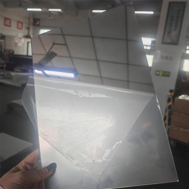DIY project using flexible plastic mirror sheets