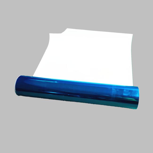 Mirror film applied to various surfaces in decorative settings