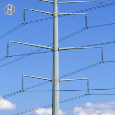 중국 직류 전기를 통한 금속 전봇대 NEA 105FT 110FT 30M 32M 138KV 132KV 판매용
