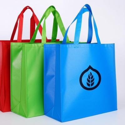 China Nonwoven Reusable Grocery Bags for Any Body Applicable Crowd and Customized Logo for sale