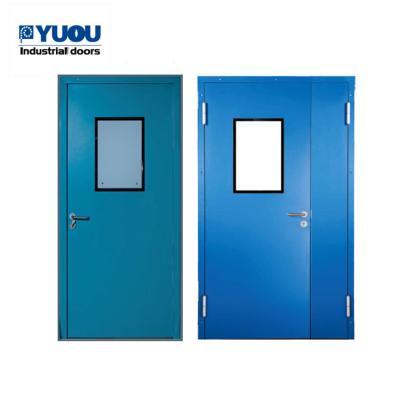Cina Il GMP blu spolverizza la porta a battenti d'acciaio rivestita di acciaio inossidabile della struttura delle porte 1.5mm in vendita