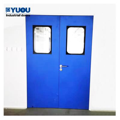 Cina Funzionamento medico dello strato del lato EPDM 0.8mm della porta d'acciaio automatica blu del laboratorio in vendita