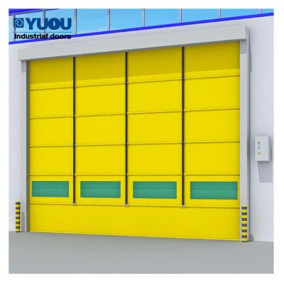 중국 빠른 고속 롤러 셔터 문 10m 고도 자동적인 1.50kw 모터를 겹쳐 쌓이는 벨트 판매용