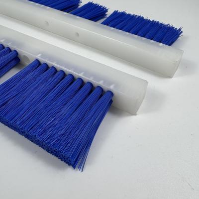 Cina Spazzola a strisce piane con listelli, filo metallico, nylon, PP, spazzola per pulizia piastra in plastica in vendita