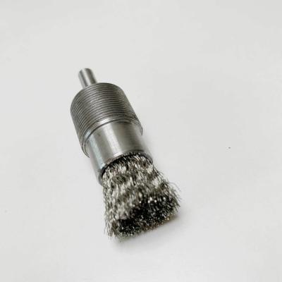 China 28 mm Durchmesser Knotted Draht End Bürste Drehstahldraht Bürste zum Entfernen von Farbe zu verkaufen