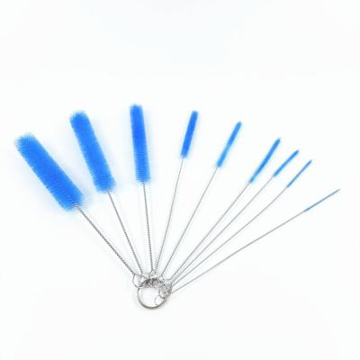 China Cepillo de limpieza de tubos de ensayo duradero, alambre de acero inoxidable, cepillo de cerdas de nailon para uso en laboratorio en venta