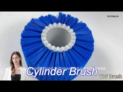 Industrial Zig Zag Cylinder Brush Quick Snap Modular Tooth Segmented Roller Brush