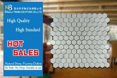 Cina I piccoli bacini delle lastre delle tessere del marmo di esagono difendono il puzzle del mosaico degli scorrevoli in vendita