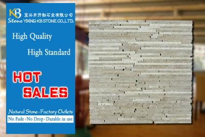 Cina Tessere bianche delle tessere di marmo beige della striscia per il rivestimento della parete in vendita