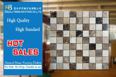 Cina Il sottopassaggio lucido del marmo di Emperador Brown piastrella le mattonelle della parete del bagno in vendita