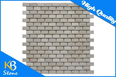 Cina Il sottopassaggio ha lucidato le mattonelle decorative interne di marmo grige di legno della parete pietra/di MosaicTile in vendita