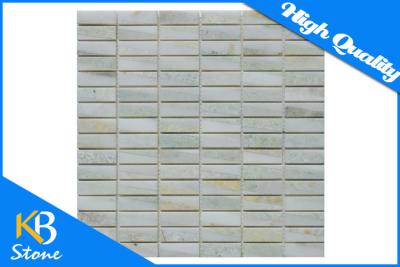 Cina Forma quadrata lucidata delle tessere verdi miste bianche del marmo della Cina per la parete del bagno, controsoffitto in vendita