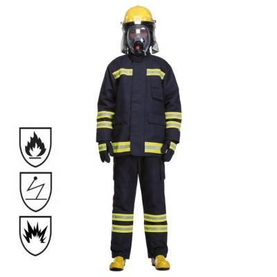 Cina Colore nero del vestito del vigile del fuoco di EN469 Nomex Du Pont anti/fluorescente statico in vendita