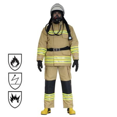 Cina Vestito materiale del pompiere di Nomex, vestito a prova di fuoco impermeabile di colore della marina in vendita