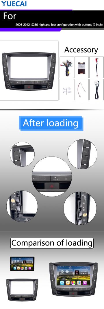 2006-2012 Lexus IS250 Android Head Unit with 9-inch display