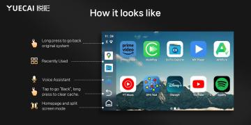 Android 12 Car Multimedia Smart Box user interface