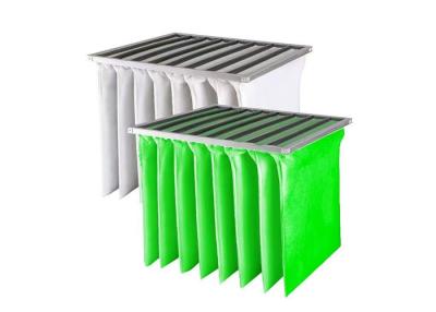 China F5 F6 F7 F8 F9 Bag Type Pocket Air Filter Aluminum Frame Low Resistance for sale