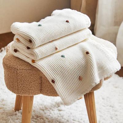 China Y-F Custom Simple Sofa Cotton Cable Chunky Soft Ribbed Knit Throw Blankets for Home Decor for sale