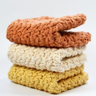 China Y-F Dishcloths Kitchen Towels Crochet Cotton Dish Cloths Eco Wash Cloths for sale
