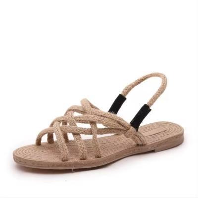 China Y-Z Casual Bohemian Fashion Roman Style Arabic Women Ladies slippers Open Toed Sandals Femme Flat Comfortable Sandals for sale