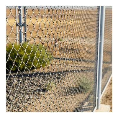 Cina 75*75mm Supply tessuto nero Chainlink Recinzione con PVC rivestito a basso tenore di carbonio Acciaio filo in vendita