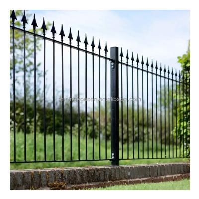 Cina 6ft x 8ft pannelli di recinzione da giardino in alluminio nero con punta di lancia e finitura rivestita in polvere in vendita