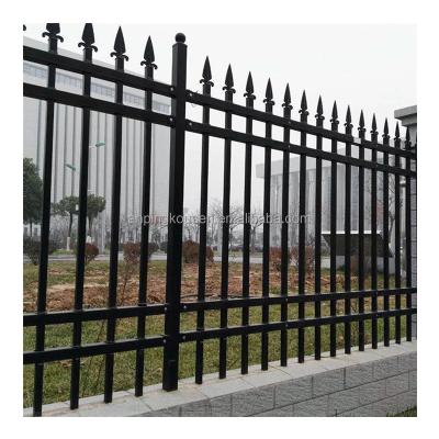 Cina 3m nero alluminio caldo immerso galvanizzato in polvere rivestito giardino pannelli di recinzione in acciaio con posta in vendita