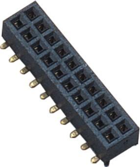 China Negro femenino dual del conector 1.27m m 180° SMT PA9T del jefe del Pin del Pin 2*10 en venta
