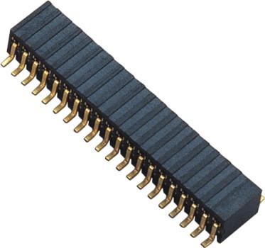 China conector dual femenino SMT PA9T BK H=3.5 G/F del jefe de la fila de 1.27m m en venta