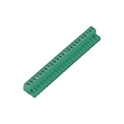 Cina Con verde/senza della femmina del connettore del blocchetto terminali della ferrovia di baccano 24P flangia in vendita