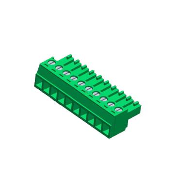 Cina Verde terminale femminile del connettore PA66 di WCON 3.81mm senza orecchio 6P Matte Tin 110/vassoio ROHS in vendita