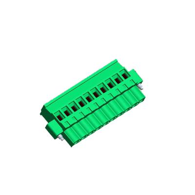 Cina Con la latta opaca verde Pluggable 35PCS/Tary ROHS del connettore PA66 del blocchetto terminali dell'orecchio 12P 5,08 in vendita