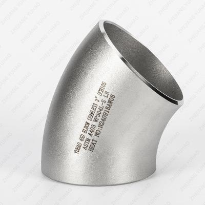 China Type 304 Stainless Steel 45° Elbow Butt Weld Fitting | Specifications for sale