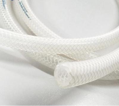 Cina Annullare 1/8 di tubo flessibile intrecciato flessibile della tubatura sicura del silicone dell'alimento di identificazione OD9mm 50m/Roll in vendita